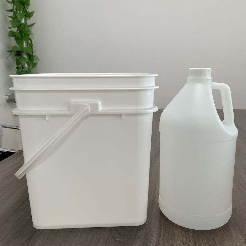 Food-Grade 4 Gallon Square Plastic Bucket with Sealable Lid and 15 ...