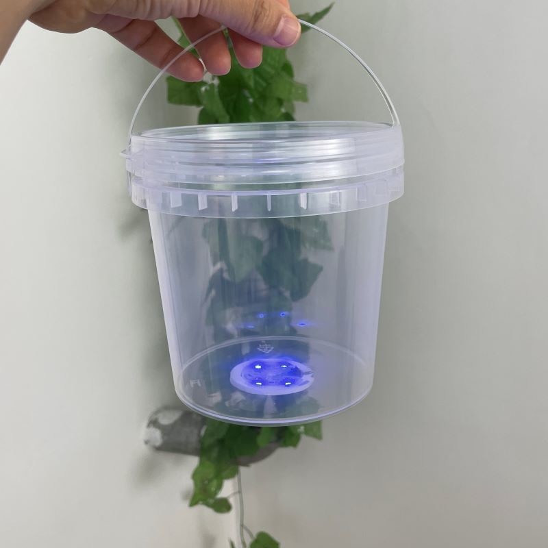 Customize 32 oz Candy Container 1L Clear Bucket with Led light Popcorn ...