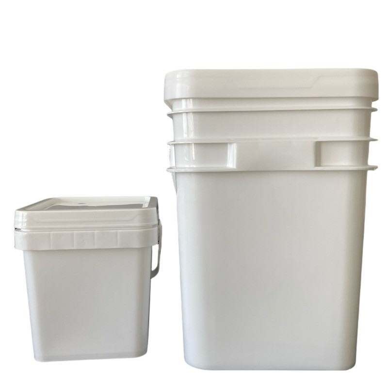 Silk Screen Printing 10L 20L Square Plastic Bucket with Lid and ...