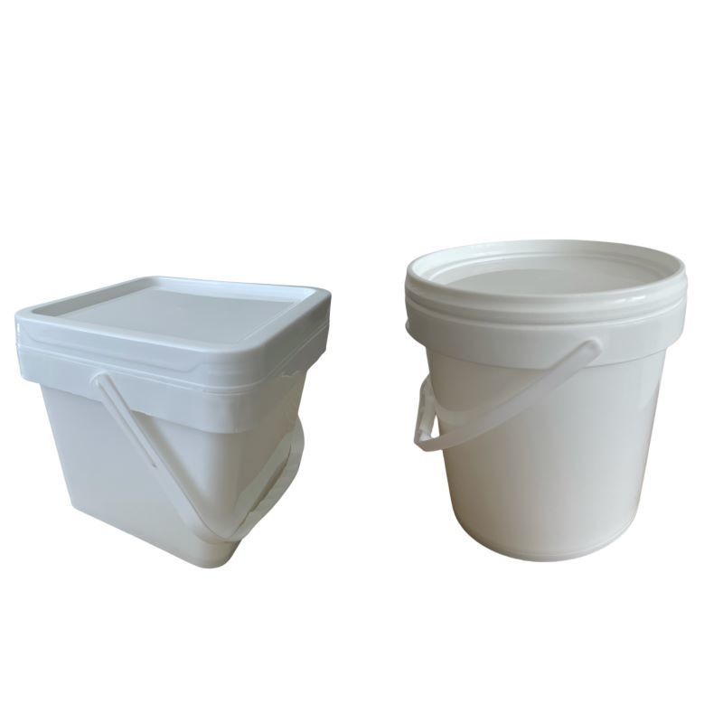 5L Custom Colors Logo Clear Plastic Round Bucket With Handle And Lid ...