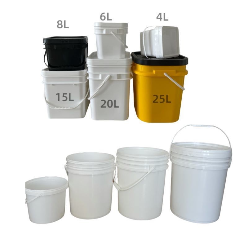 Food Grade Round Plastic Bucket with Lid Certificate FDA GAP Industrial