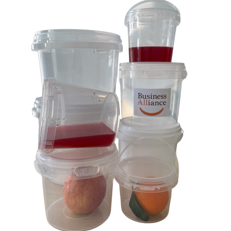 Food Grade Plastic Pail with Lids and Handle 500ml 750ml 1L 2L 3L 5L ...