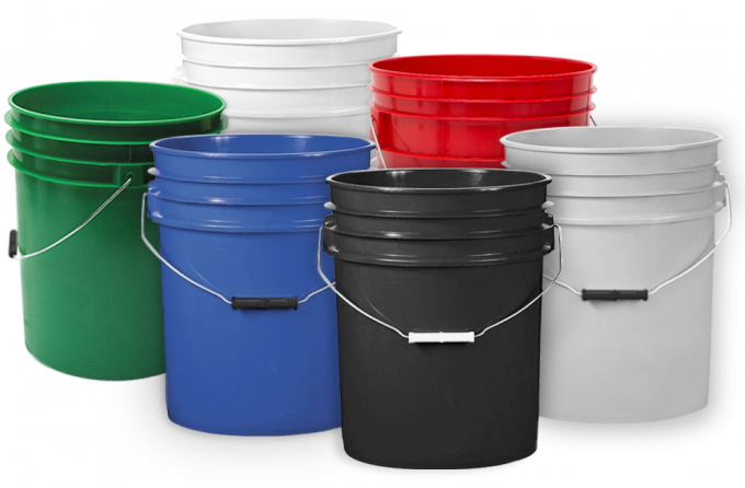 5 Gallon 6 Gallon 7 Gallon Round Plastic Buckets for Sealant and ...
